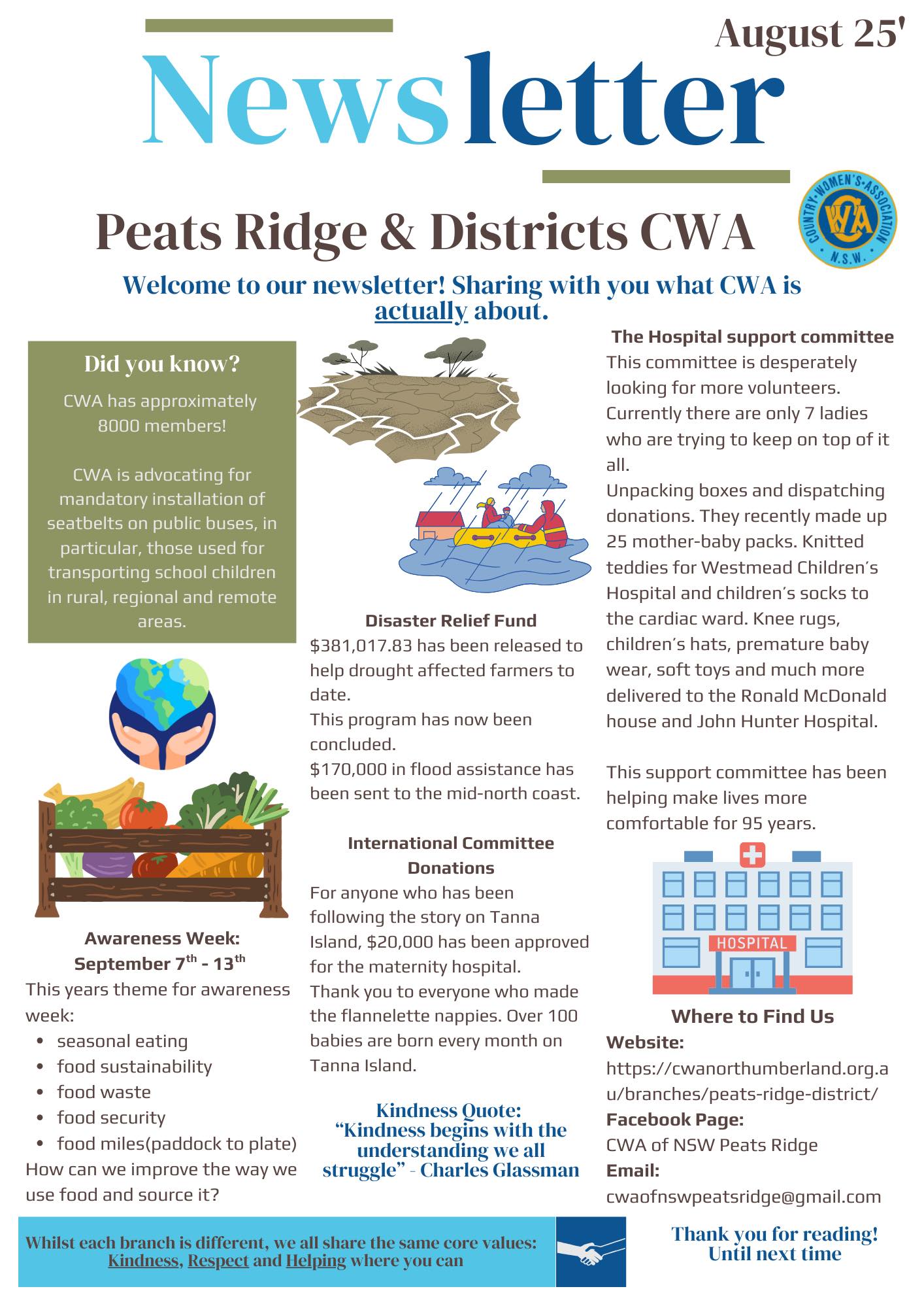 Peats Ridge & District - CWA Northumberland Group